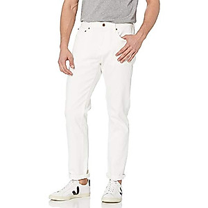 Amazon Essentials Men's Athletic-Fit Stretch Jean, Bright White, 40W x 28L