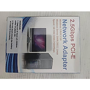 (Upgraded) 2.5GBase-T PCIe Network Adapter, 2500/1000/100Mbps PCI Express Gigabit Ethernet Card RJ45 LAN Controller Support Windows Server/Windows, Standard and Low-Profile Brackets Included