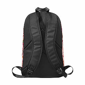 InterestPrint Personalized School Bags for Boys, Custom Sunflower Pink Monogram Shoulders Bag Customized Knapsack Backpack Bookbag with Name Casual Daypack Travel Bag for Teens