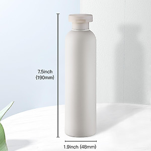 Lusiyi Squeeze Bottles 8 oz, Travel Shampoo and Conditioner Bottles, Plastic Refillable Containers for Lotion(8oz, 3Pcs, White)