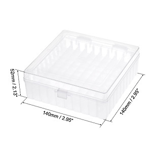 uxcell Centrifuge Tube Freezer Storage Box 100 Places Waterproof Polypropylene Lockable Cryogenic Holder Rack for 1.5/1.8/2ml Microcentrifuge Tubes Vials Samples, White