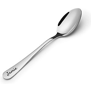 AIPNIS Custom Flatware Set,Personalized Engraving Name Dinner Forks/Knives/Spoons Stainless Steel Flatware,Customized Birthday Christmas Gift