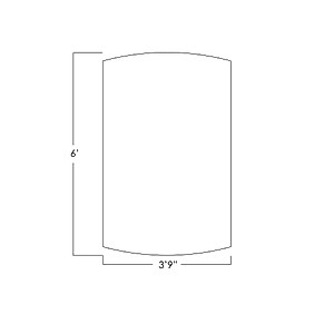 SKUTCHI DESIGNS INC. 6 Person Arc Rectangle Conference Table | Metal T-Legs | Harmony Series | 48X72 | Asian Night