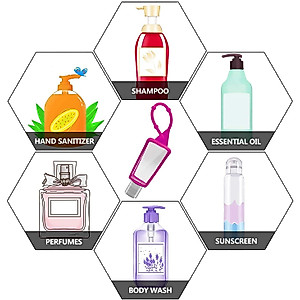 10 Pack Keychain Empty Squeeze Bottle With Holder,Travel Size 1 oz Leakproof Squeeze Bottles for kids and adult party favor (10Pack)