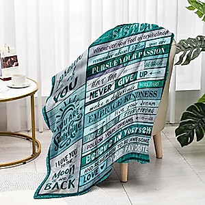 Sisters Gifts from Sister - Sister Mothers Day Birthday Gifts from Sister Brother - Sister Gifts Throw Blanket 60 x 50 inch - Best Birthday Gifts for Sister - Gifts for Sister Who Has Everything