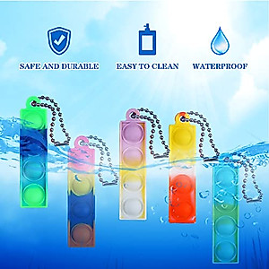 100Pcs Pop Fidget Toys Keychain, Party Favors For Kids 4-8, Mini Bubble Fidget Toys Pack Stress Relief Sensory Toys For Boys Girls Adults Classroom Prizes Goodie Bag Pinata Christmas Stocking Stuffers