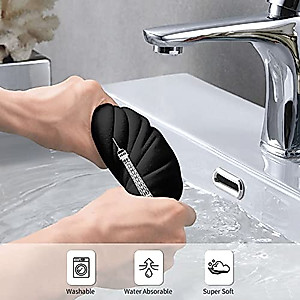 QICENIT Stylish Romantic France Paris with Eiffel Hand Towel Black Super Soft Plush Highly Absorbent for Bathroom 15.7x27.5In