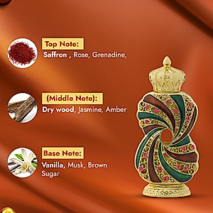 Al Haramain Tanasuk Perfume Oil - 12 ml | Unisex Amber Vanilla Attar Oil | Concentrated Fragrance