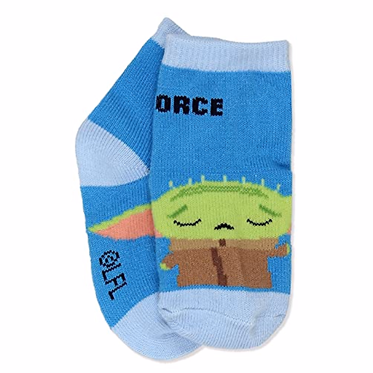 Disney Star Wars Mandalorian Baby Yoda Infant 6 Pack Quarter Socks (18-24 Months, Blue)
