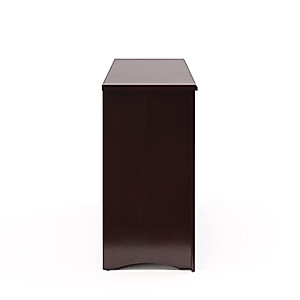 Storkcraft Crescent 3 Drawer Combo Dresser (Espresso) – Baby and Kids Bedroom Organizer, Nursery Chest, Storage Dresser With Drawers, Universal Design