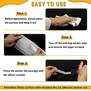 LoLaSta 36pcs Non Slip Bathtub Stickers, Anti Slip Stickers for Shower Floor Safety Bathtub Strips Adhesive Decals with Scraper for Bath Tub, Bathroom, Shower Stairs Ladders Boats