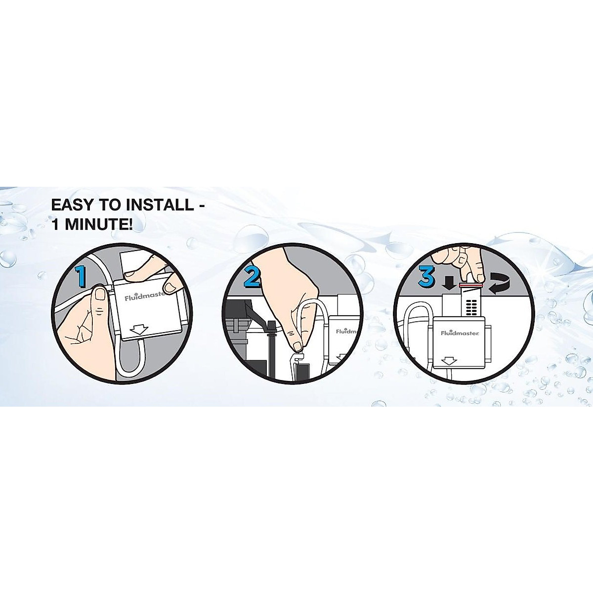 Fluidmaster 8300 Flush 'n Sparkle Automatic Toilet Bowl Cleaning System with Bleach Cartridge