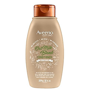 Aveeno Farm-Fresh Oat Milk Sulfate-Free Conditioner with Colloidal Oatmeal & Almond Milk, Scalp Soothing & Moisturizing Daily Conditioner for All Hair Types, Paraben & Dye-Free, 12 Fl Oz