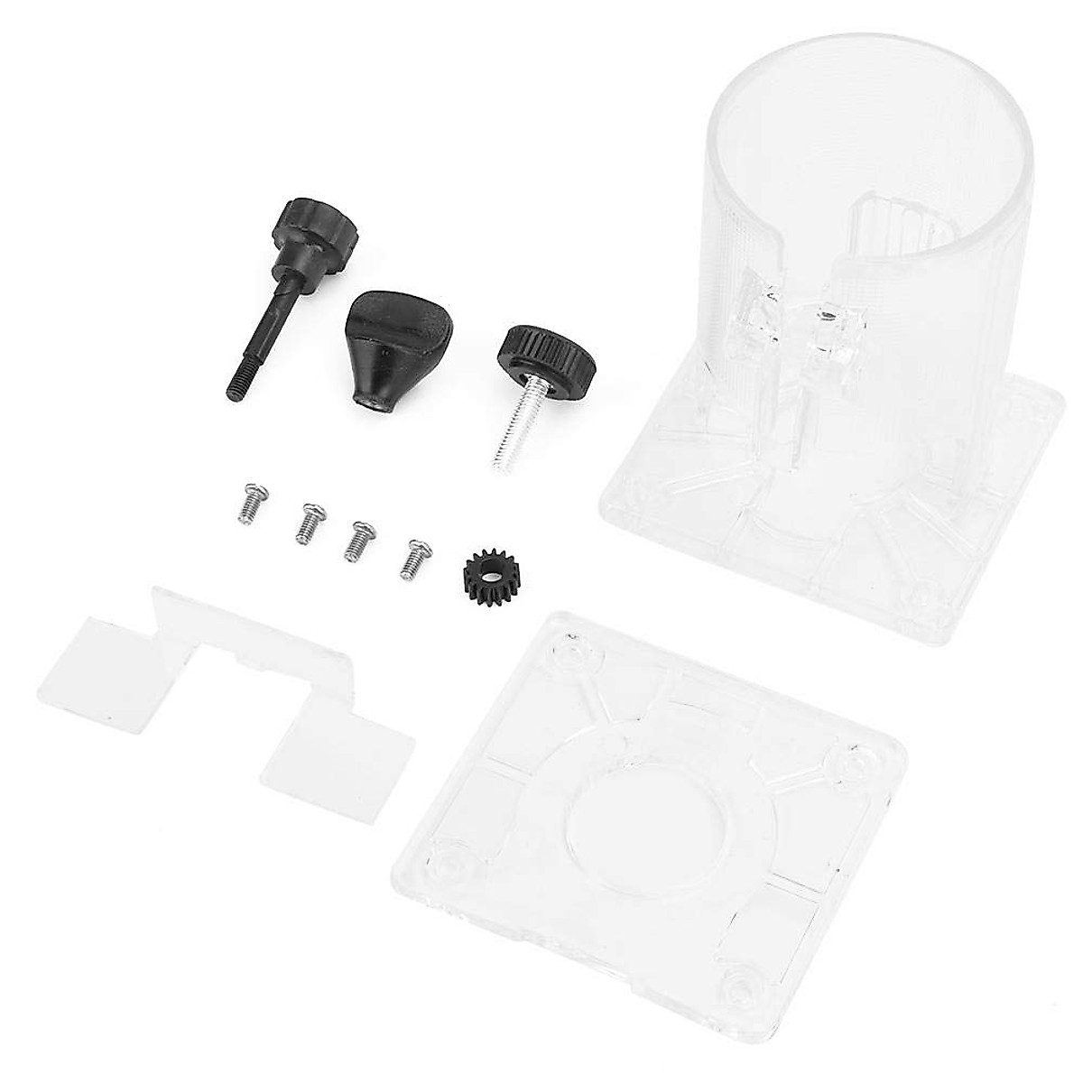 Trimmer Base, Woodworking Trimmer Router Transparent Plastic Base Power Tool Protective Accessory(Thickened)