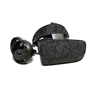 MightySkins Skin for Oculus Rift S - Black Leather | Protective, Durable, and Unique Vinyl Decal wrap Cover | Easy to Apply, Remove, and Change Styles | Made in The USA