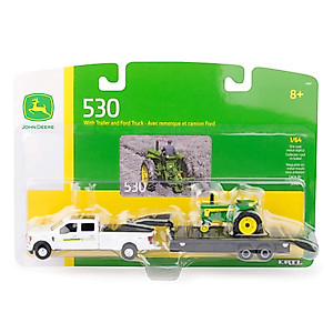 ERTL 1/64 John Deere 530 Tractor with Ford F-350 Dually with Gooseneck Trailer LP68816 45651