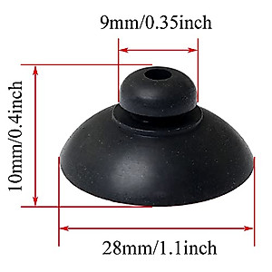 DZS ELEC Suction Cup 10pcs 28mm/1.1Inch Diameter Aquarium Fish Tank Suction Cup Clip Sucker Black Suction Cup Holder for Tank Pump, Overhead Line Tube, Pet Supplies