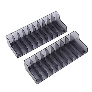 Wuqioei Game Disc Rack, 2 PCS Game Disc Stand with 10 Slot for PS4/SLIM/PRO Game, Large Capacity Game Card Storage Bracket Box Game CD Storage Holder