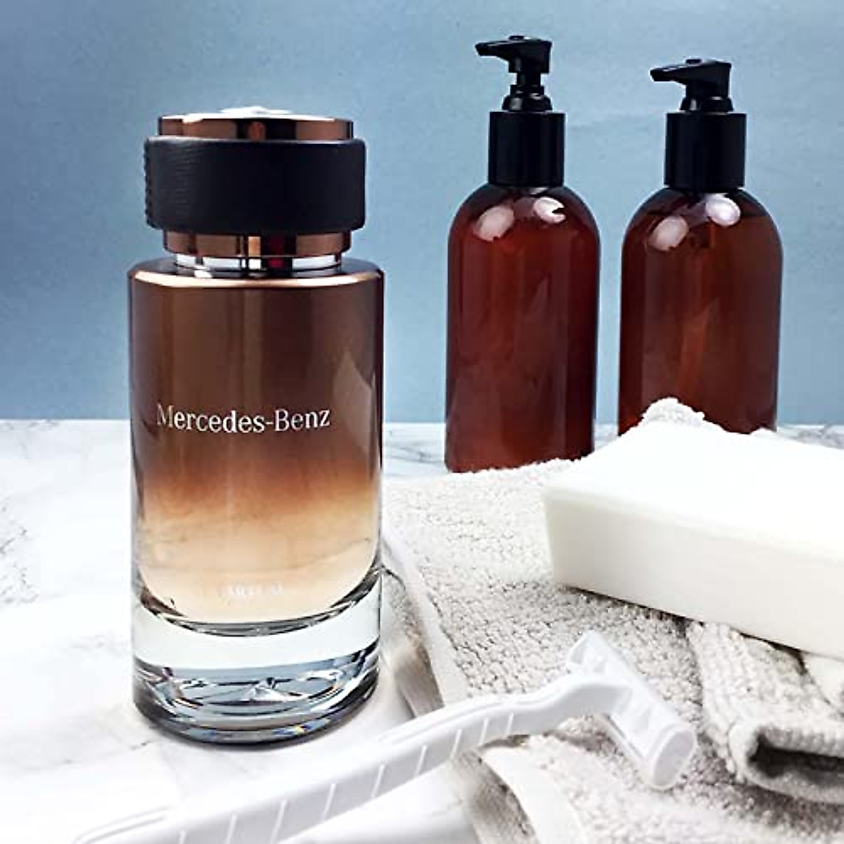 Mercedes-Benz - Le Parfum - Irresistible Fragrance For Men - Wood And Leather Scent - For Dynamic, Leading Personalities - Pink Pepper, Bergamot, Violet Leaves, Amber Notes - Eau De Parfum - 4 Fl Oz