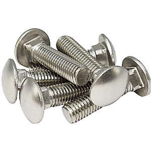 5/16"-18 X 2(25pc) Stainless Carriage Bolt, 18-8 Stainless Steel Full Thread Coverage,Carriage Bolt,by SANTIE