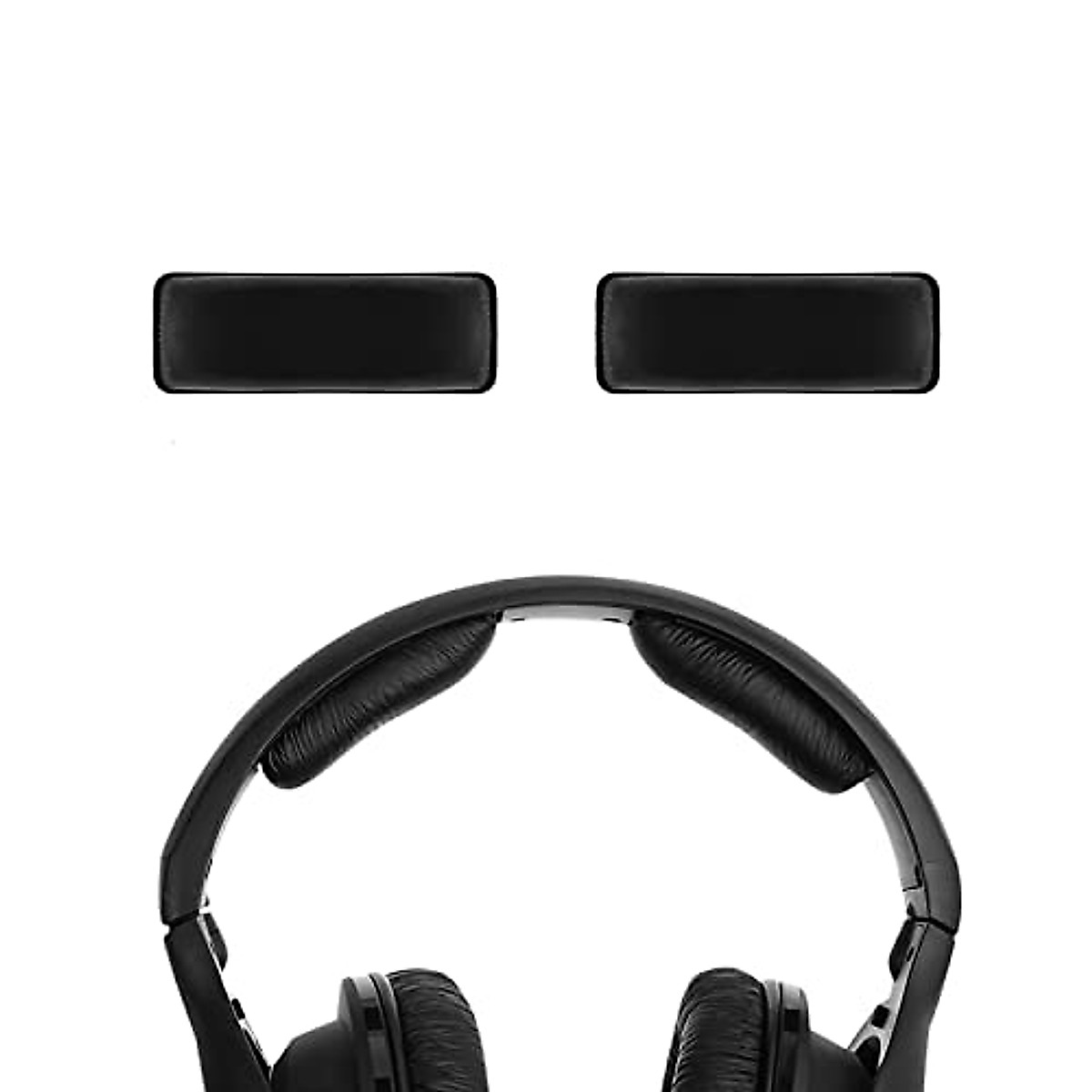 Geekria Protein Leather Headband Pad Compatible with Sennheiser RS160, RS170, RS220, RS185 Headphone Replacement Headband/Headband Cushion/Replacement Pad Repair Parts (Black)