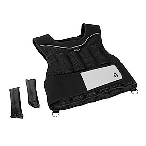 CAP Barbell (HHWV-CB020C) Adjustable Weighted Vest, 20-Pound,20 Pound, Black