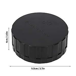 Dioche Dental All-Ceramic Veneer Processing Box, Denture Veneer Processing Box Round Shape Reusable Black Denture Storage Box with Spare Pad