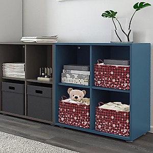 Funnewban Halloween Bat Black Storage Bin Basket Collapsible with Leather Handles Waterproof Canvas Storage Cube Box for Closet Toys Clothes Nursery Room Decor Gift Basket