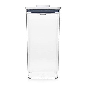 OXO Good Grips POP Container - Airtight Food Storage - 6.0 Qt for Bulk Food and More,Transparent,6.0 Qt - Square - Bulk Food