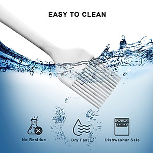 FIVETAS 1.38"x7.87"Heat Resistant Food Grade Silicone Pastry brush and Basting Brush for Cooking,BBQ,Meat,Desserts.Kitchen Brush for Sauce Butter oil.Stainless Steel Core Handle.BPA Free. Marbling.