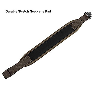 BOOSTEADY Gun Sling with Swivels, Two Point Shotgun Sling, Metal Length Adjuster,Non-Slip Backing Shoulder Pad, Durable Nylon Gun Strap