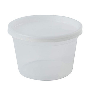 TigerChef Deli Containers with Lids Leak Proof, Microwave, Freezer and Dishwasher Safe, BPA-Free, 16 oz. Capacity (Pack of 40)