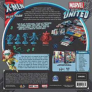 CMON Marvel United X-Men Blue Team Expansion | Tabletop Miniatures Game | Strategy Game | Cooperative Game for Adults and Kids | Ages 14+ | 1-7 Players | Average Playtime 40 Minutes | Made by CMON