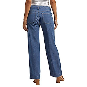 JAG Jeans Women's High Rise Wide Leg Trouser-Legacy, Morocco Blue, 6
