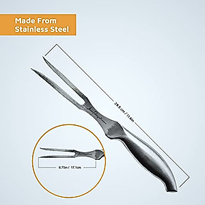 Carving Fork/Meat Fork, 6" made from Stainless Steel With a Comfortable Ergonomic Handle - Chopaholic by Jean Patrique