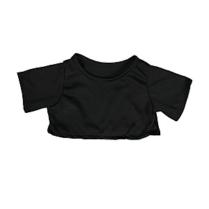 Black T-Shirt Teddy Bear Clothes Fits Most 14"-18" Build-a-Bear and Make Your Own Stuffed Animals