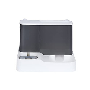 RENJIMWON Automatic Cat & Dog Feeders-Food and Water Dispenser Gravity Feeder- Self Dispensing Pet Feeder -Automatic Gravity Cat Dog Feeder (Grey)