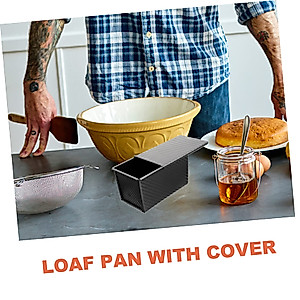 TIDTALEO Non-stick Bread Baking Mould Toast Box with Lid Carbon Steel Metal Bread Pan Toast Mold Bakeware