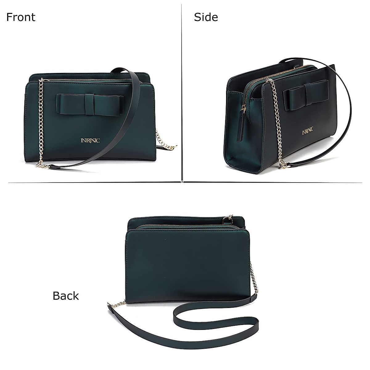 Intrinsic Vegan Leather Small Chain Side Purse Mini Crossbody Bags for Women