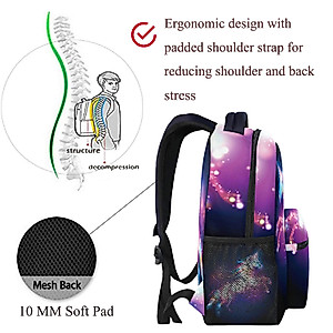Wamika Galaxy Dab Unicorn Rainbow Stars Nebula Kids Backpack School Bookbag Bag
