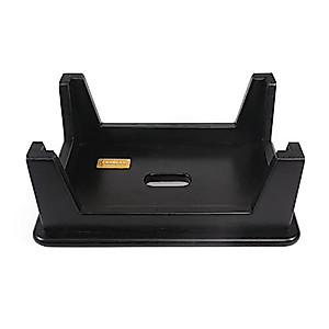 CONSDAN Step Stool for Bed, USA Grown Oak,Wooden, Adults,Seniors, 6.5" High Bed Stool, Non-Slip Mat, No Assembly Needed, Solid Wood, Black Color