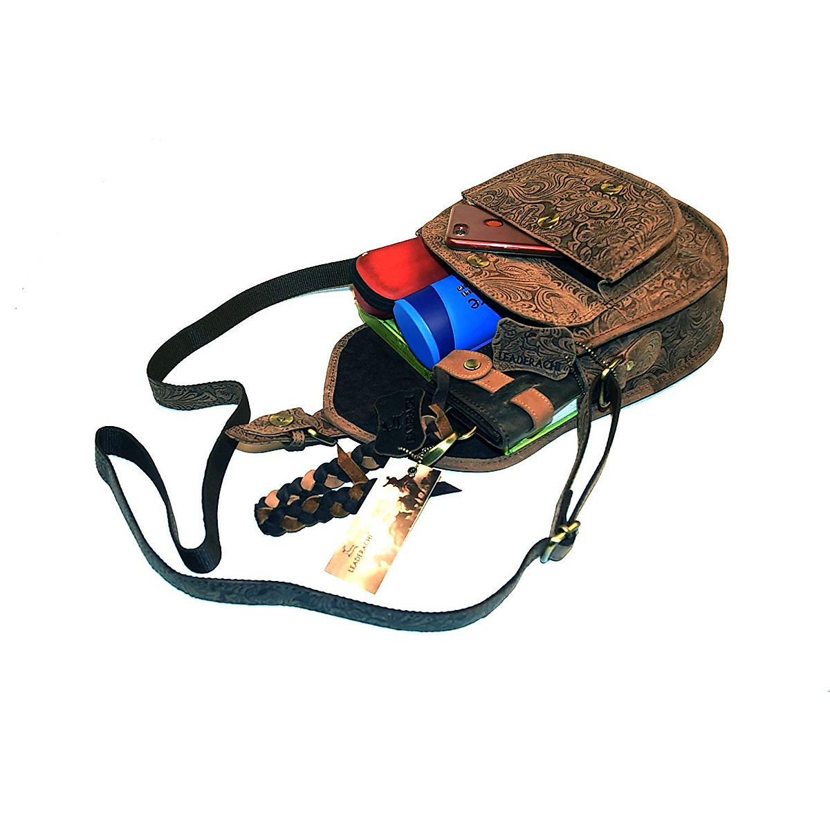 LEADERACHI Crossbody Shoulder Purse For Women Durable Sling Leather Handbag With Classic Design