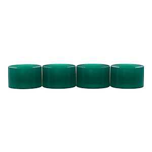 Teak Tuning Apex 71D Urethane Fingerboard Wheels - Cruiser Style, Bowl Shaped, 8.7mm Diameter - ABEC-9 Stealth Bearings - Made in The USA - Jade Green Colorway
