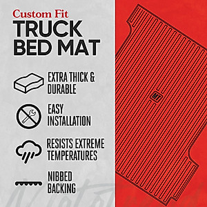 Motor Trend Custom Fit 3D Truck Bed Mat for 2015-2024 Ford F-150 5.5 ft CrewCab Bed Liner, Includes 22-24 Lightning Crew/Super Crew, All Weather Ford F-150 5.5 ft Bed Mat