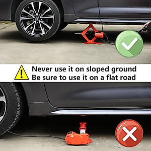 Mautyke Electric Car Jack Kit - 3 Ton Auto Scissor Car Lift Jack Portable Air Floor Jack Automatic Trailer Jack Stand Emergency Tire Repair Tool Kit