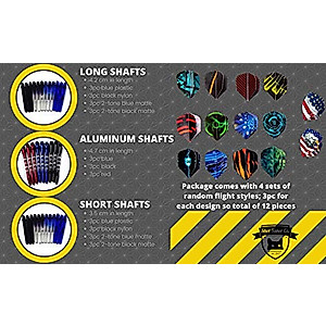 SHOT TAKER CO. EST. 2017 Deluxe Darts Tune up Kit Box | Flights, Sharpener, Shafts, O-Rings, Flight Savers, Accessories (10416-Essential)