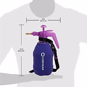 CoreGear (ULTRA COOL XL USA Misters 1.5 Liter Personal Pump Water Mister & Sprayer With Full Neoprene Jacket… (Purple)