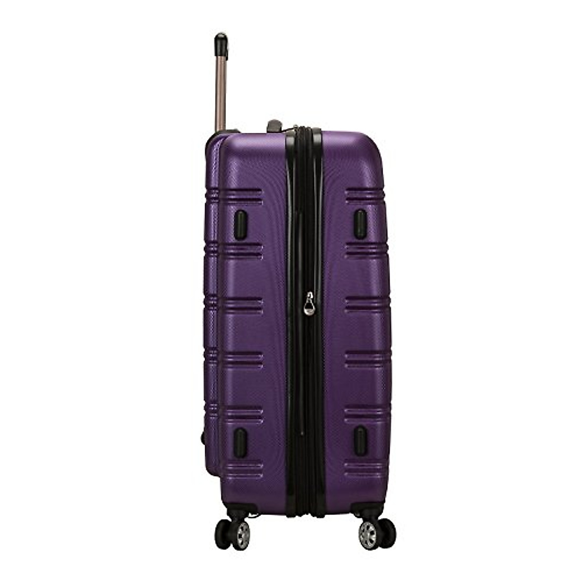 Rockland Melbourne Hardside Expandable Spinner Wheel Luggage, Purple, Checked-Large 28-Inch