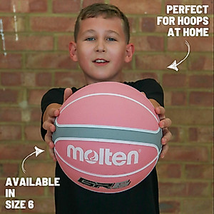 Molten Women's BGR6-WPS Basketball, Pink/Silver, Size 6 - Boys 12-14 & Girls 12+, Adult