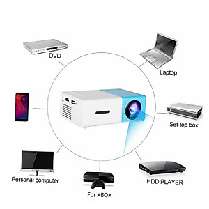 FUOYLOO Home Theater Projector Projector Media Player Equipment Portable Home Cinema Video Plastic Miniature 1080p Lcd Video Projector